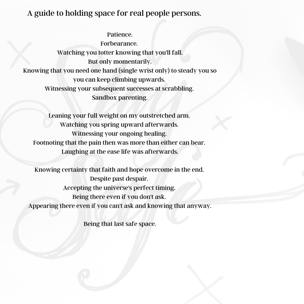 A guide to holding space for real people persons – Andrew James Whalan
